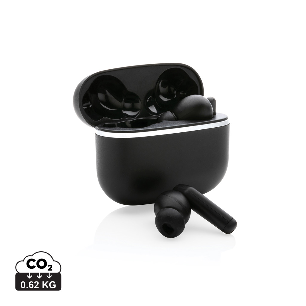 RCS recycled plastic Swiss Peak TWS earbuds 2.0 | The Great Merch Co.